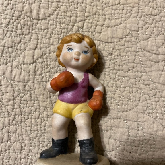 Toys | Vintage Boxing Figurine Purple And Yellow | Poshmark